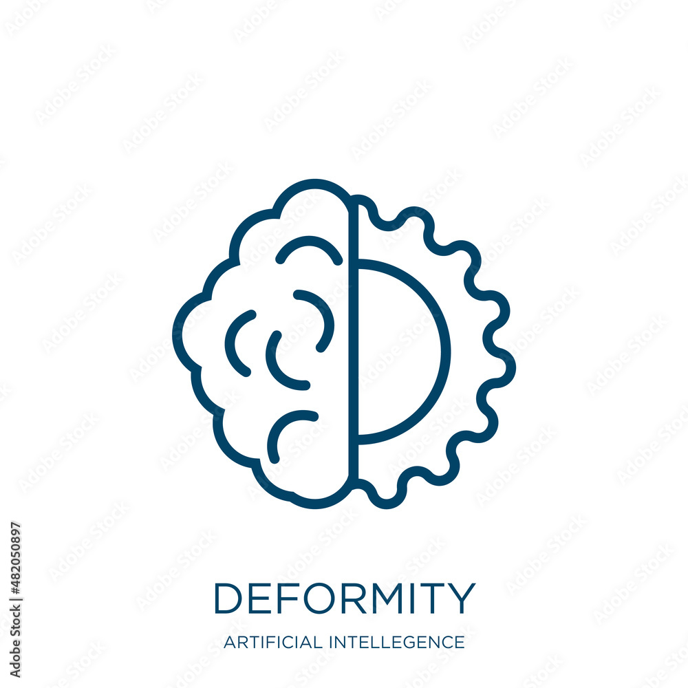 deformity icon from artificial intellegence and future technology ...