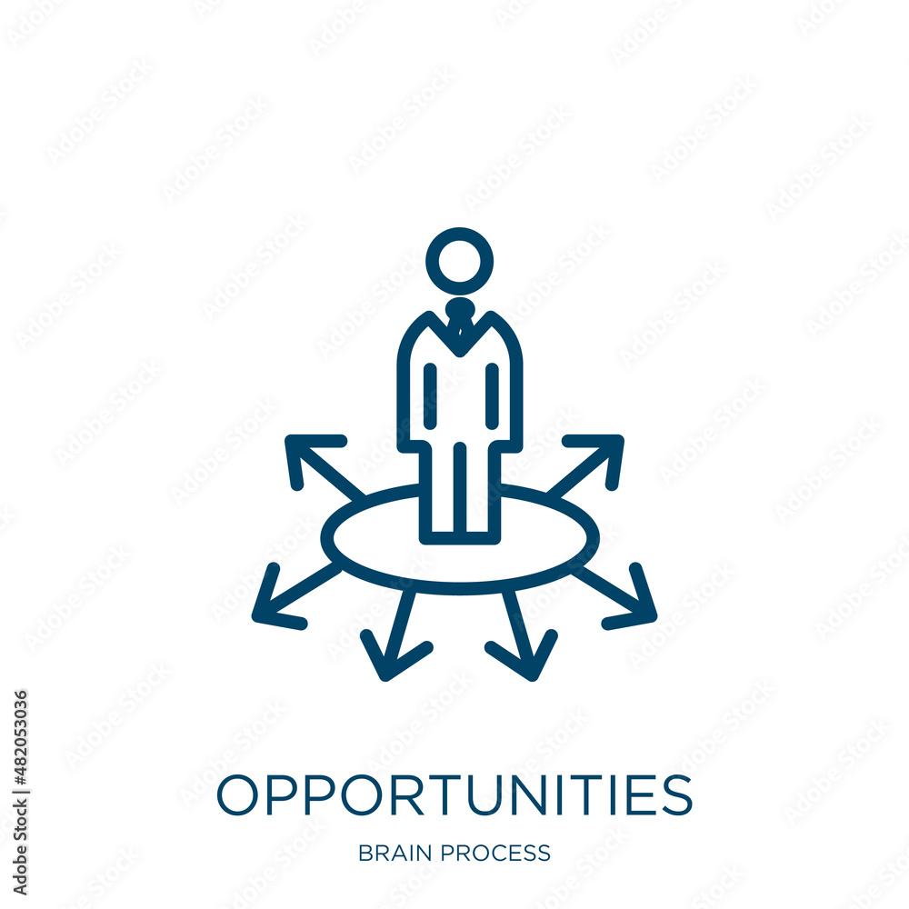 opportunities icon from brain process collection. Thin linear ...