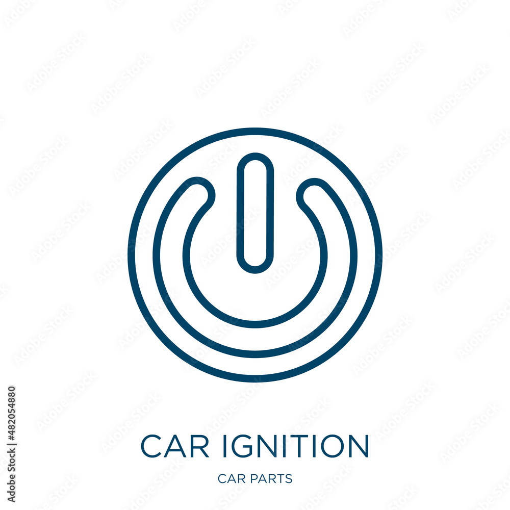 car ignition icon from car parts collection. Thin linear car ignition ... car ignition icon from car parts collection. Thin linear car ignition ...