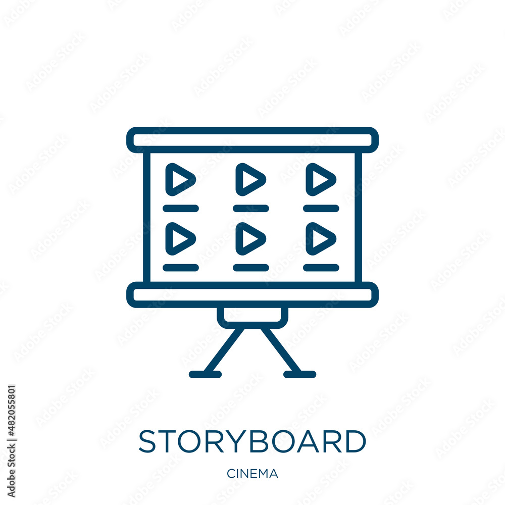 storyboard icon from cinema collection. Thin linear storyboard, video ...