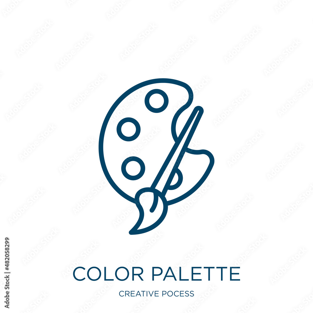 color palette icon from creative pocess collection. Thin linear color ...