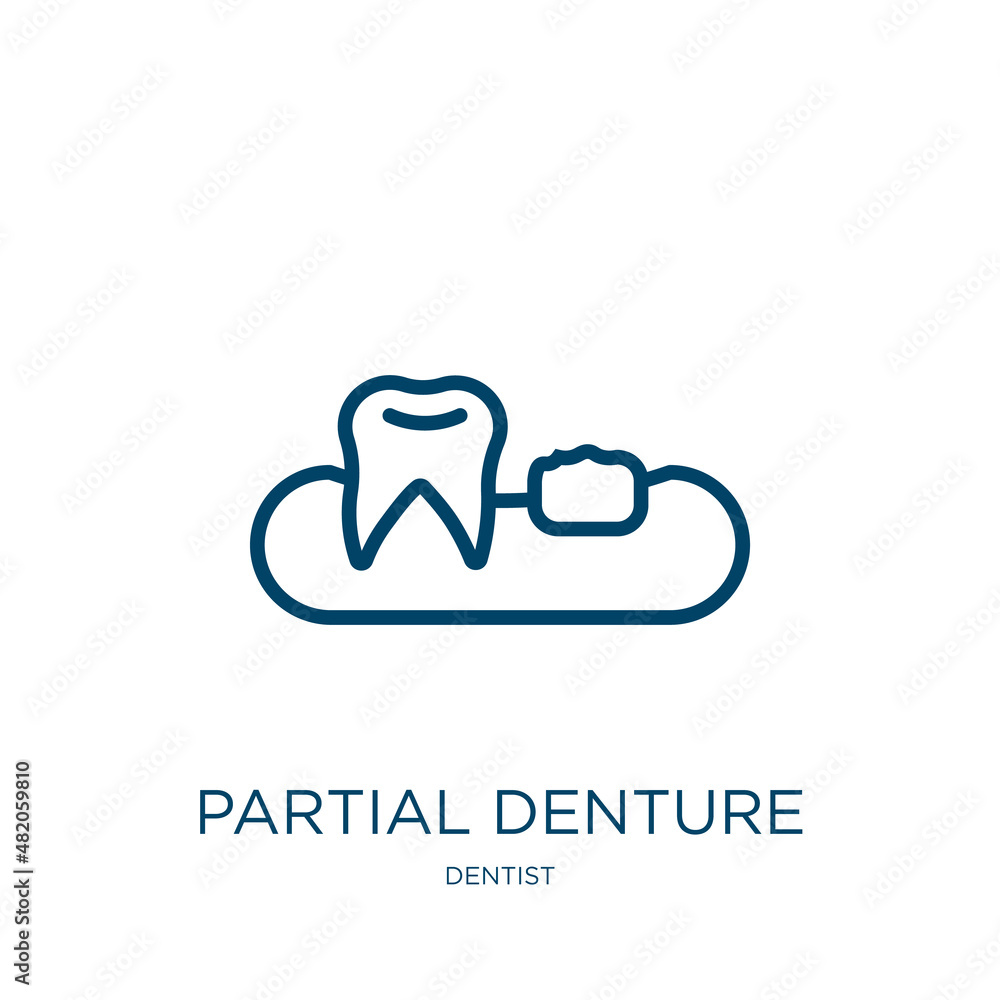 Vecteur Stock partial denture icon from dentist collection. Thin linear ...