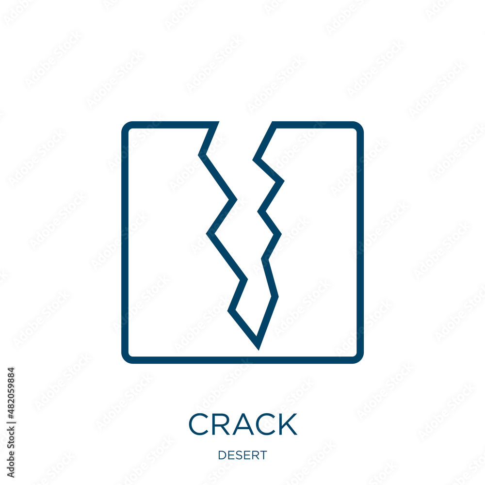 Line Crack Vector