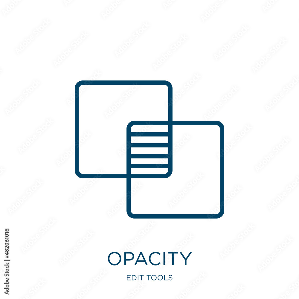 opacity icon from edit tools collection. Thin linear opacity ...