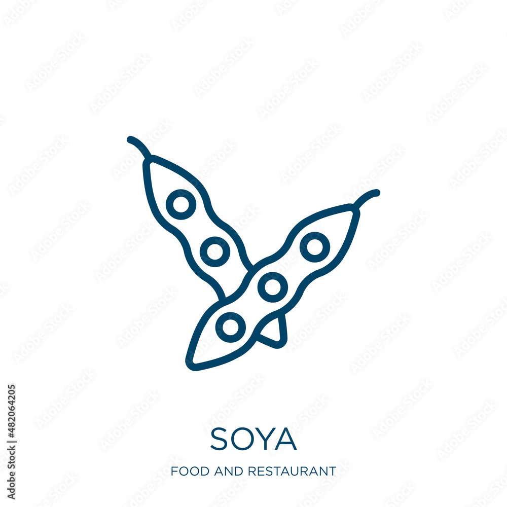 soya icon from food and restaurant collection. Thin linear soya, food ...