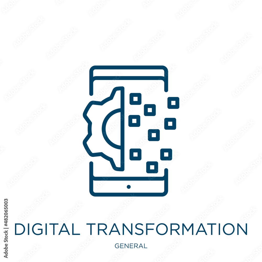 digital transformation icon from general collection. Thin linear ... digital transformation icon from general collection. Thin linear ...