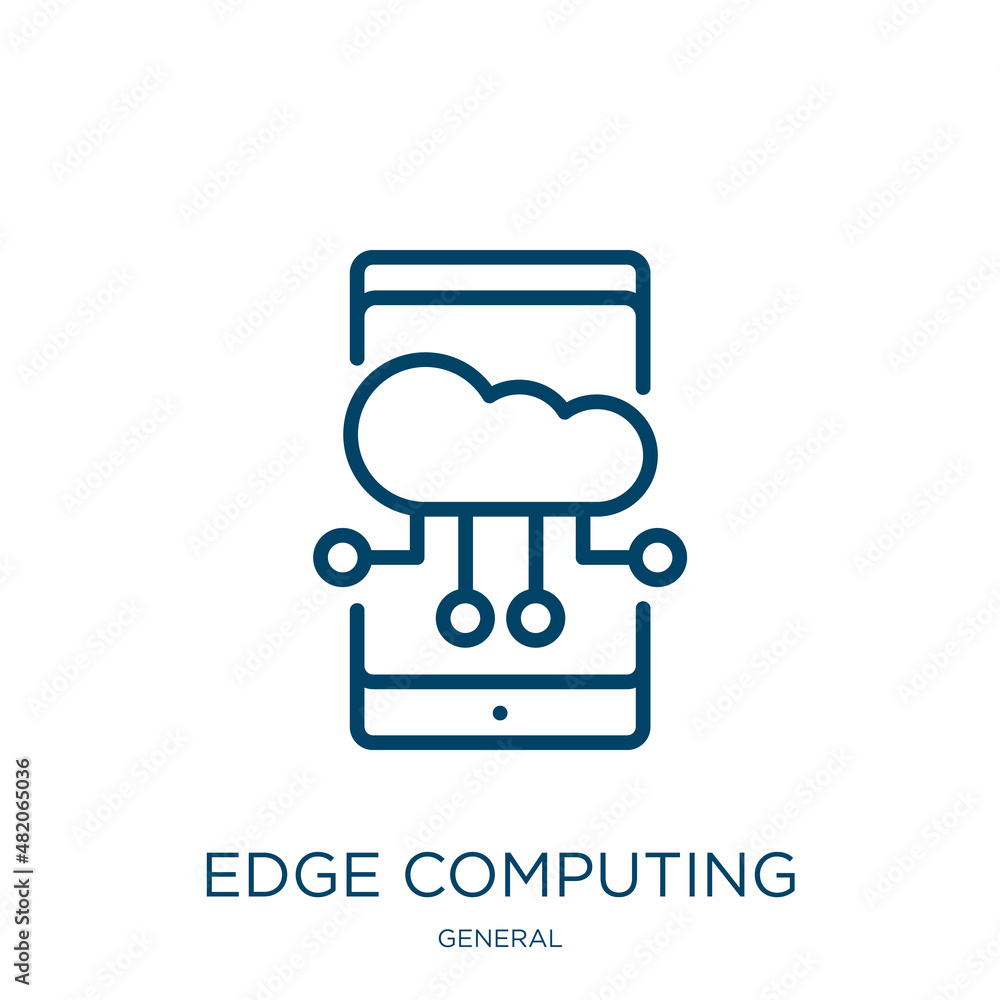 Vecteur Stock edge computing icon from general collection. Thin linear ...