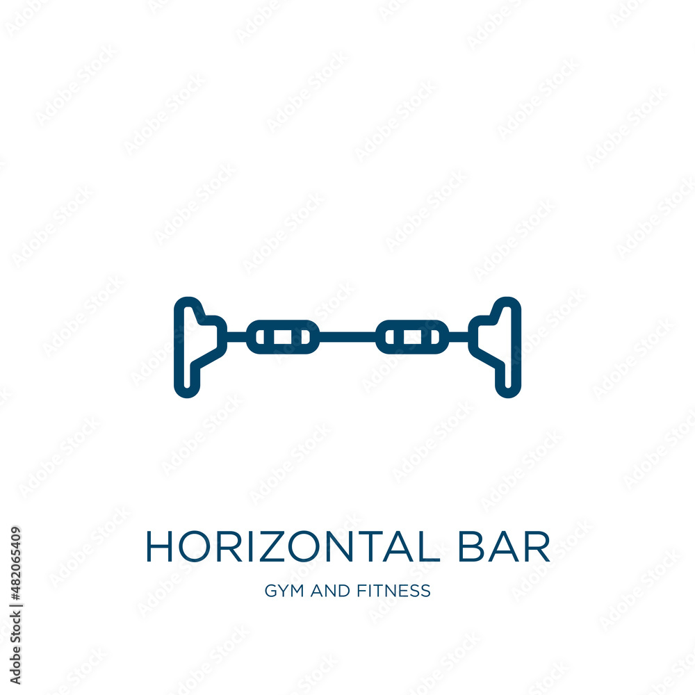 horizontal bar icon from gym and fitness collection. Thin linear ...