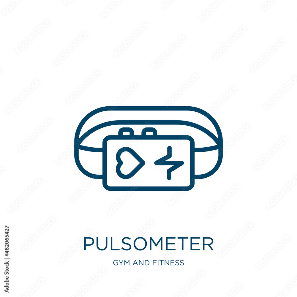 pulsometer icon from gym and fitness collection. Thin linear pulsometer ...
