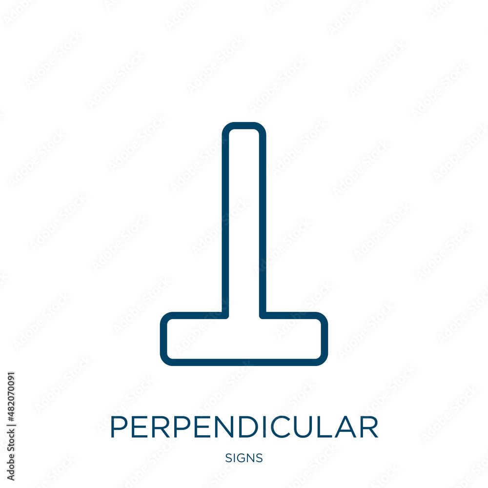 Vecteur Stock perpendicular symbol icon from signs collection. Thin ...