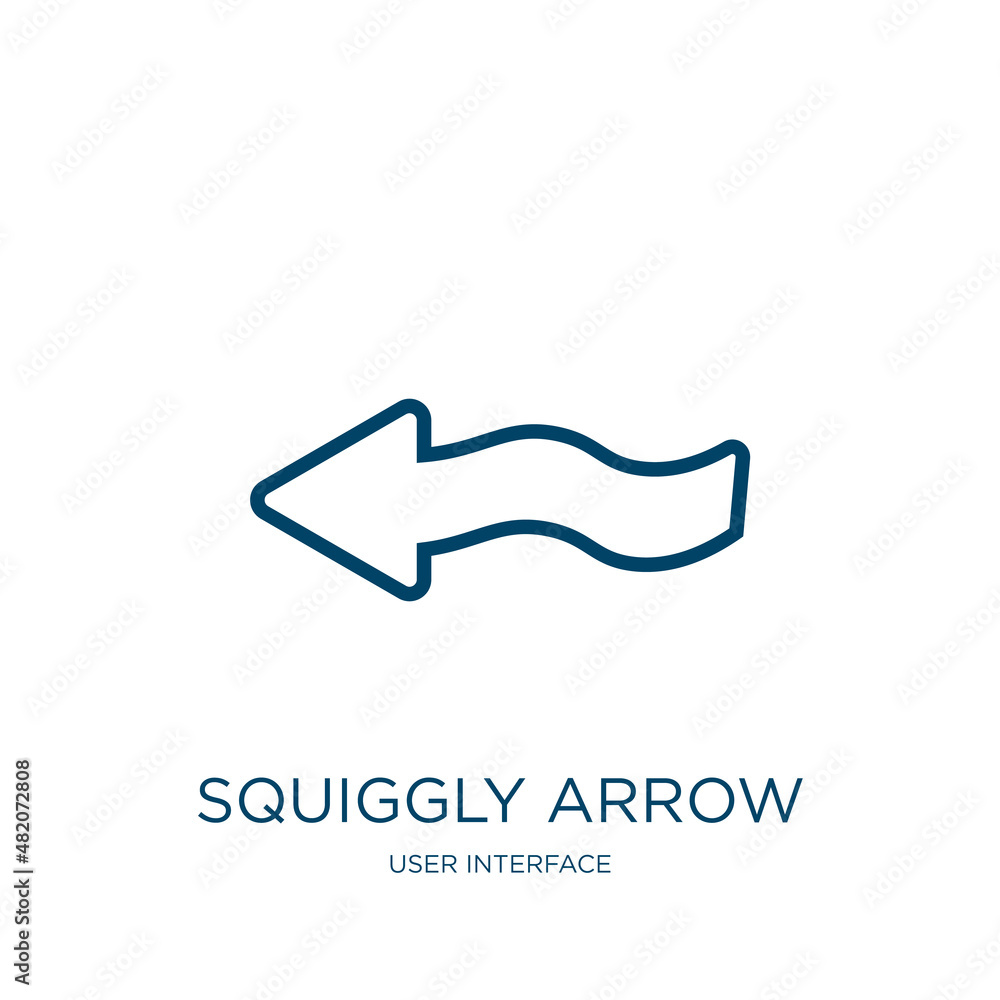 Vecteur Stock squiggly arrow icon from user interface collection. Thin ...