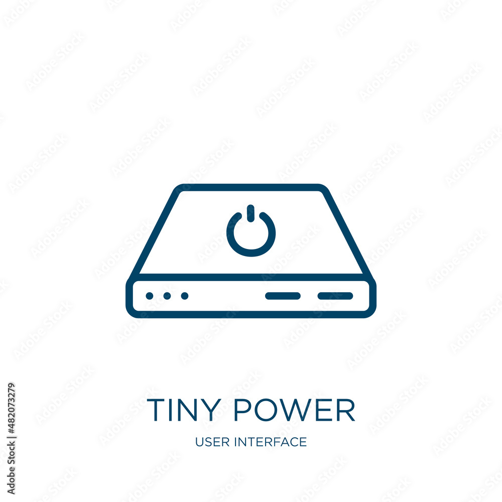 tiny power icon from user interface collection. Thin linear tiny power, power, business outline ...