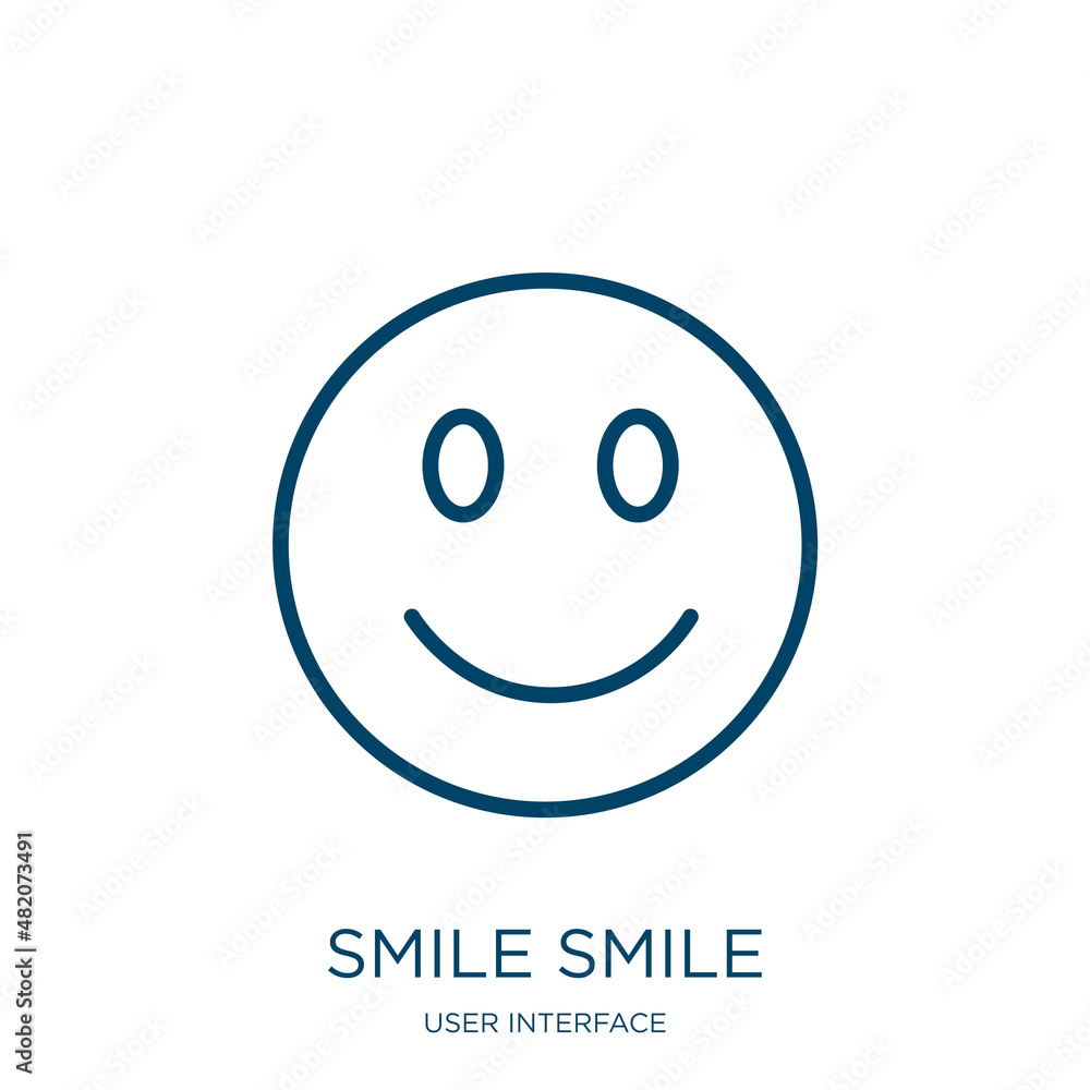 smile smile icon from user interface collection. Thin linear smile smile, smile, happy outline ...