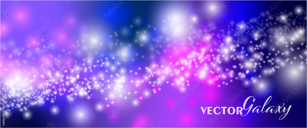 Magical color galaxy.Space background ,realistic nebula and lots of ...