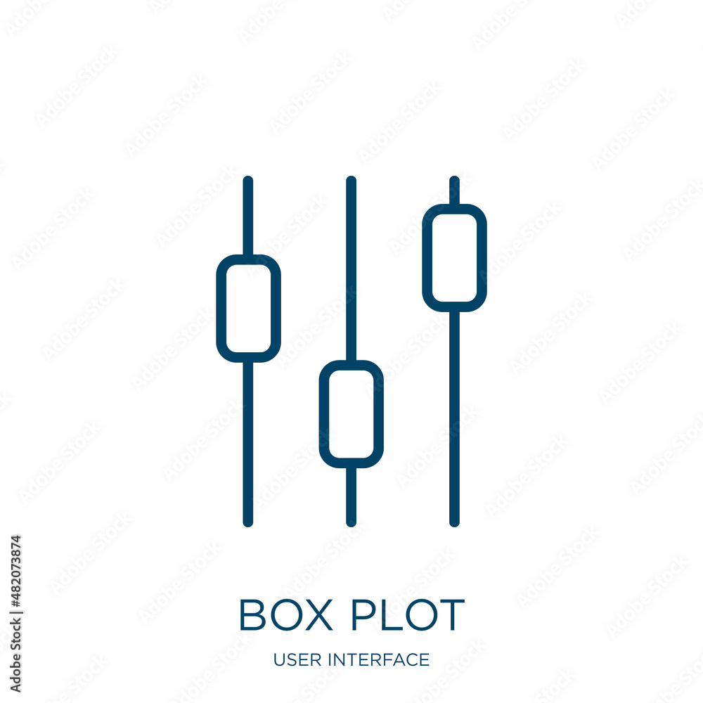 Vecteur Stock box plot icon from user interface collection. Thin linear ...