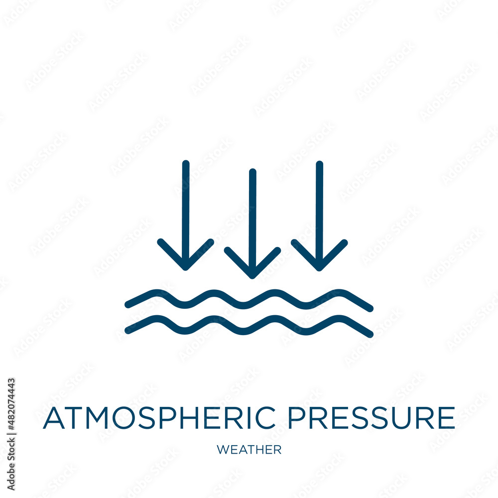 atmospheric pressure icon from weather collection. Thin linear ...