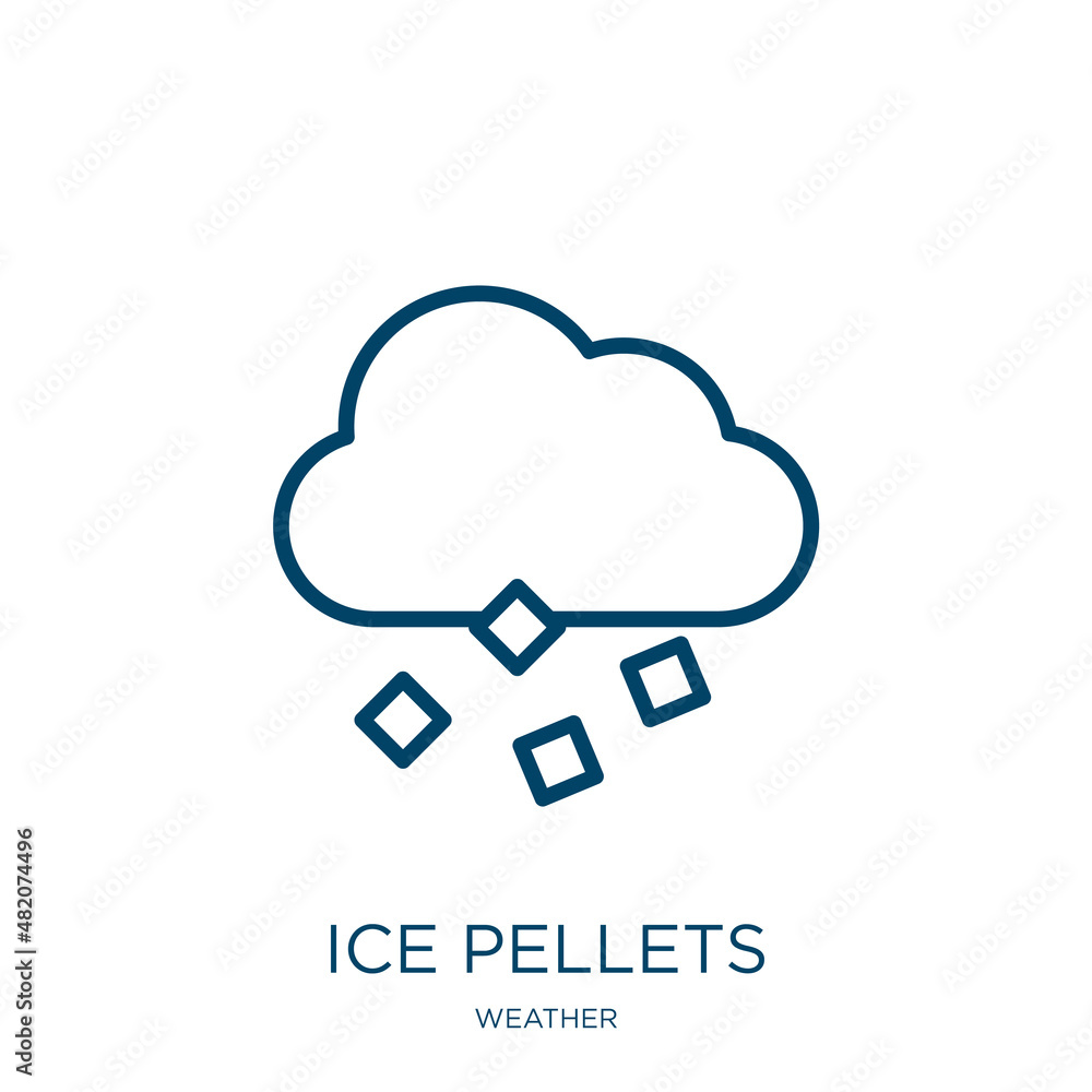 ice pellets icon from weather collection. Thin linear ice pellets ...