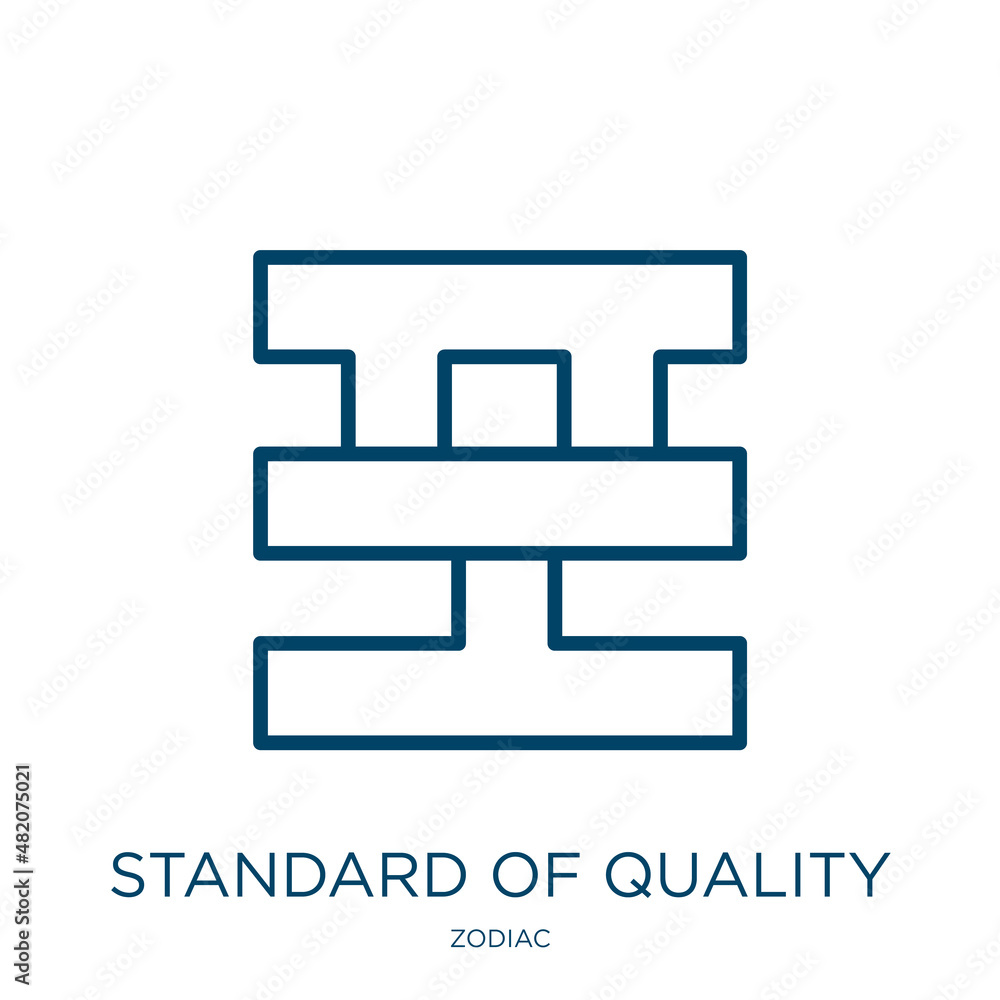 standard of quality icon from zodiac collection. Thin linear standard ...