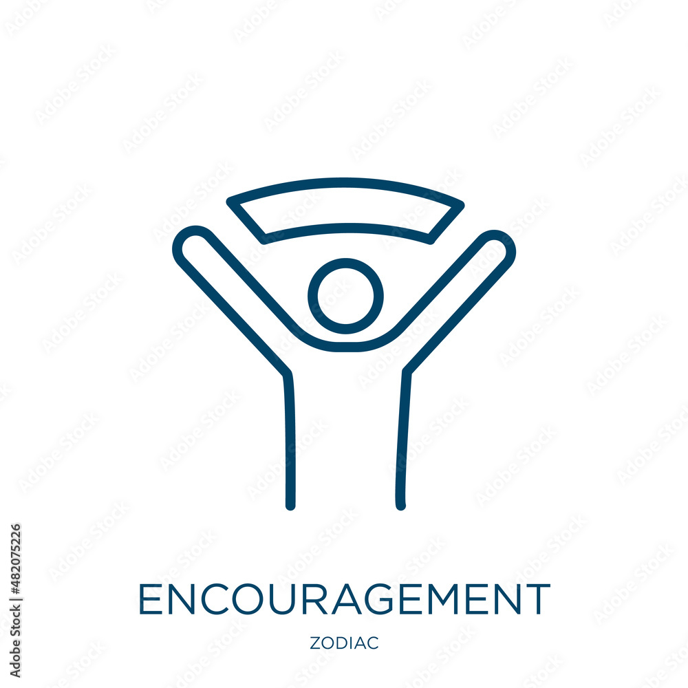 encouragement icon from zodiac collection. Thin linear encouragement ...
