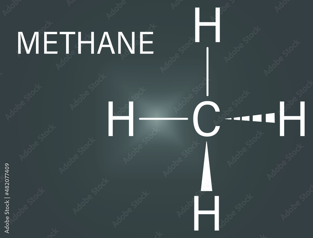 Vetor de Methane natural gas molecule. Main component of natural gas ...