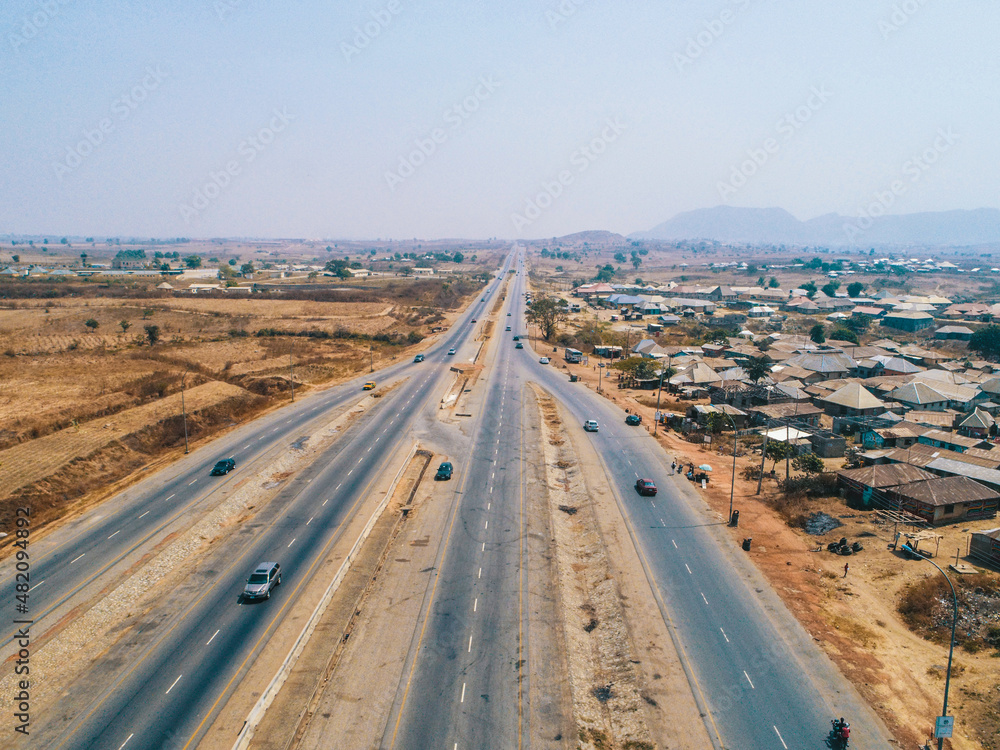 Drone photography of a typical bridge in giri-junction, Abuja, Nigeria ...