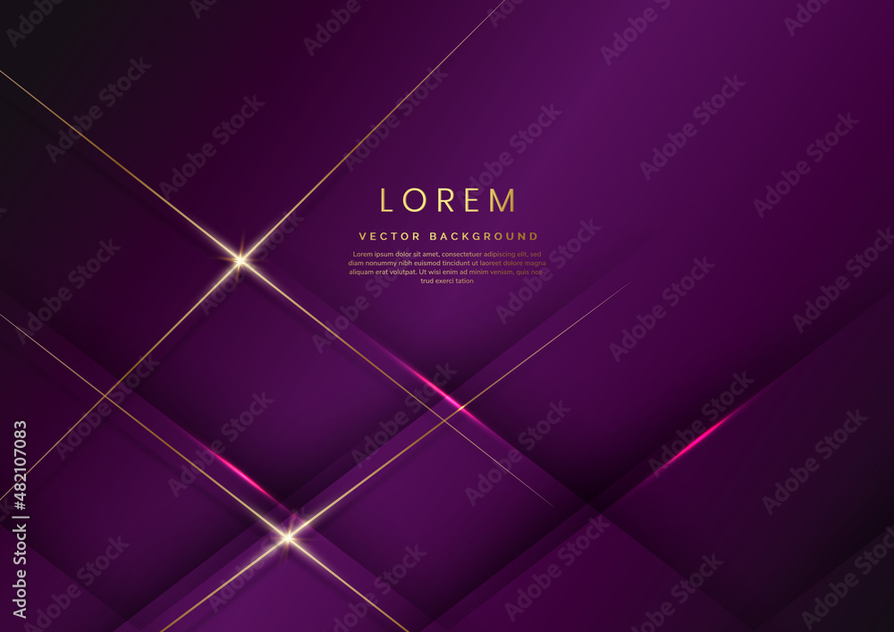 Abstract luxury violet geometric diagonal overlay layer background with ...