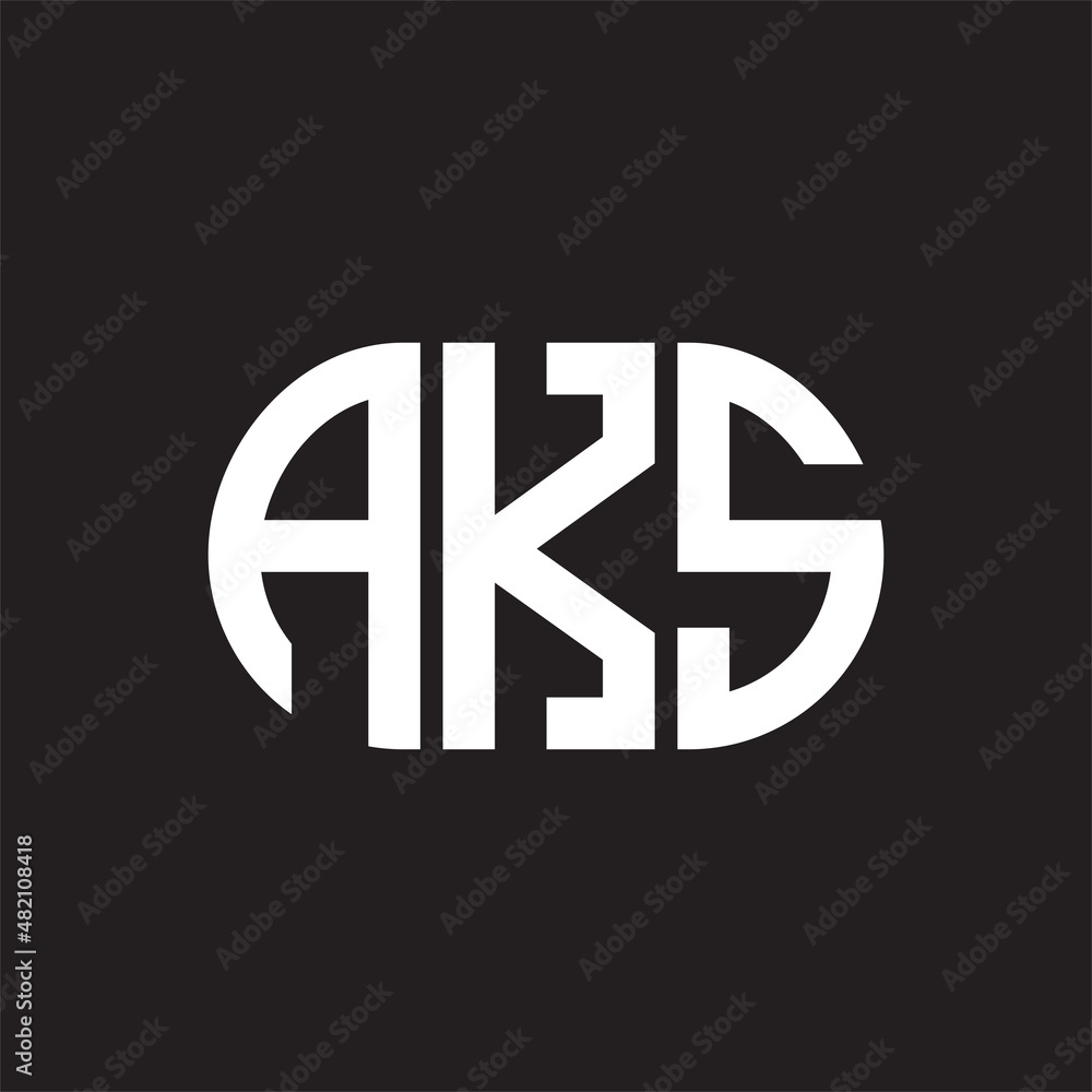 AKS letter logo design on black background. AKS Stock Vector | Adobe Stock