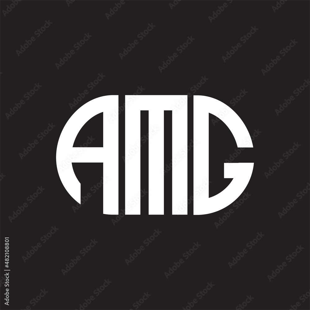 AMG letter logo design on black background. AMG Stock Vector | Adobe Stock