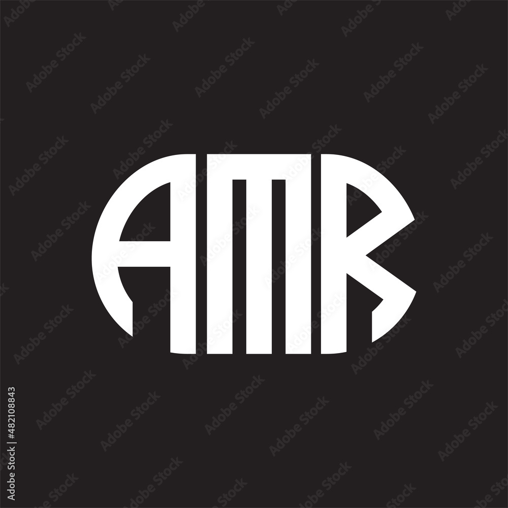 AMR letter logo design on black background. AMR Stock Vector | Adobe Stock