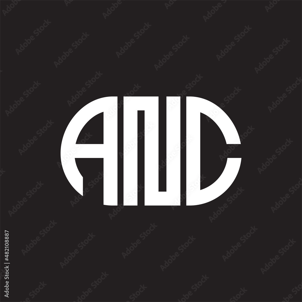 ANC letter logo design on black background. ANC Stock Vector | Adobe Stock