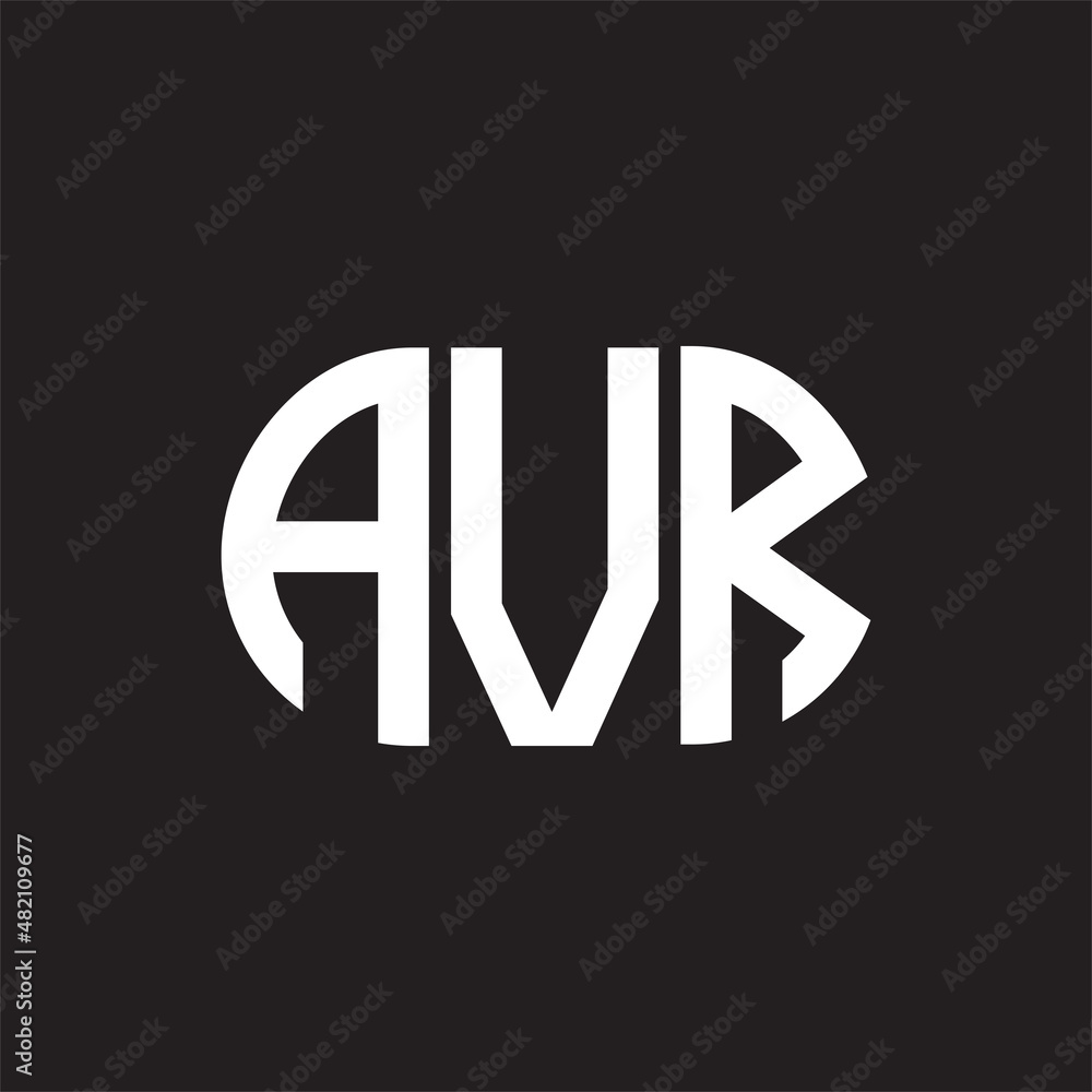 AVR letter logo design on black background. AVR Stock Vector | Adobe Stock