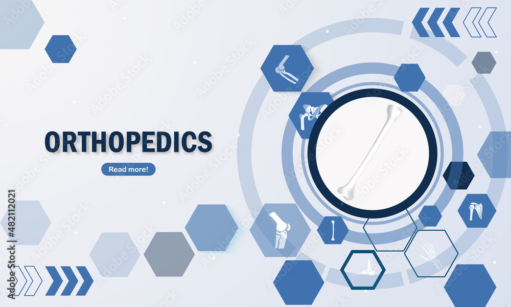 Abstract science medical orthopedics of humerus and forearm injury. The ...