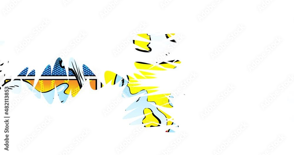 White Screen From Comic Book Background. Motion poster. 4k animated ...