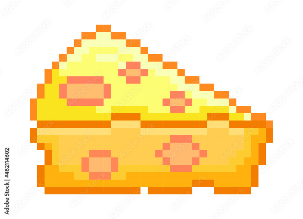 cheese pixel art. Stock Vector | Adobe Stock