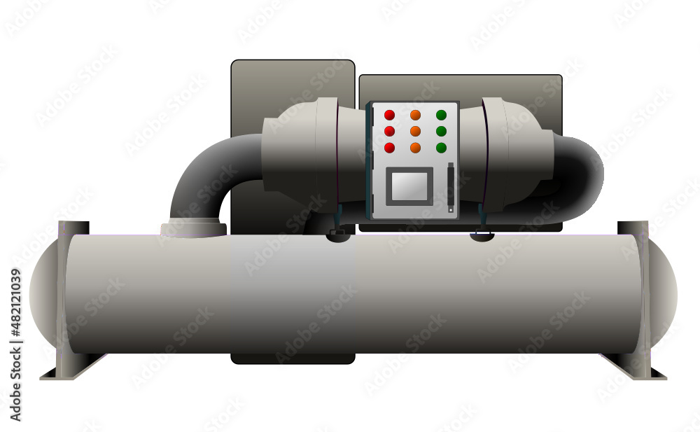 Chiller for HVAC and BMS (Building Management System Design) Stock ...