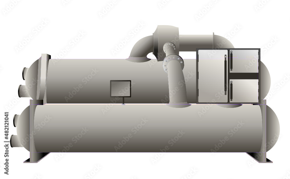 Chiller for HVAC and BMS (Building Management System Design) Stock ...