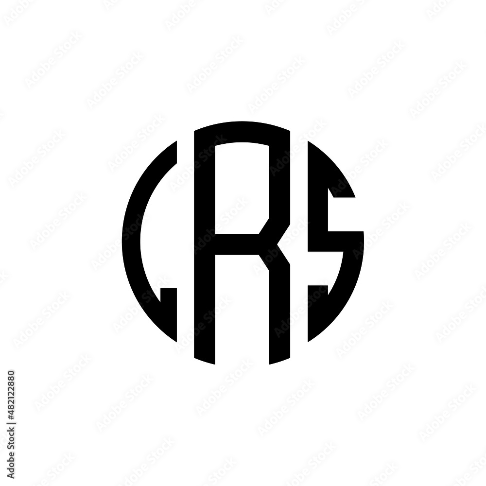 LRS letter logo design. LRS modern letter logo with black background ...