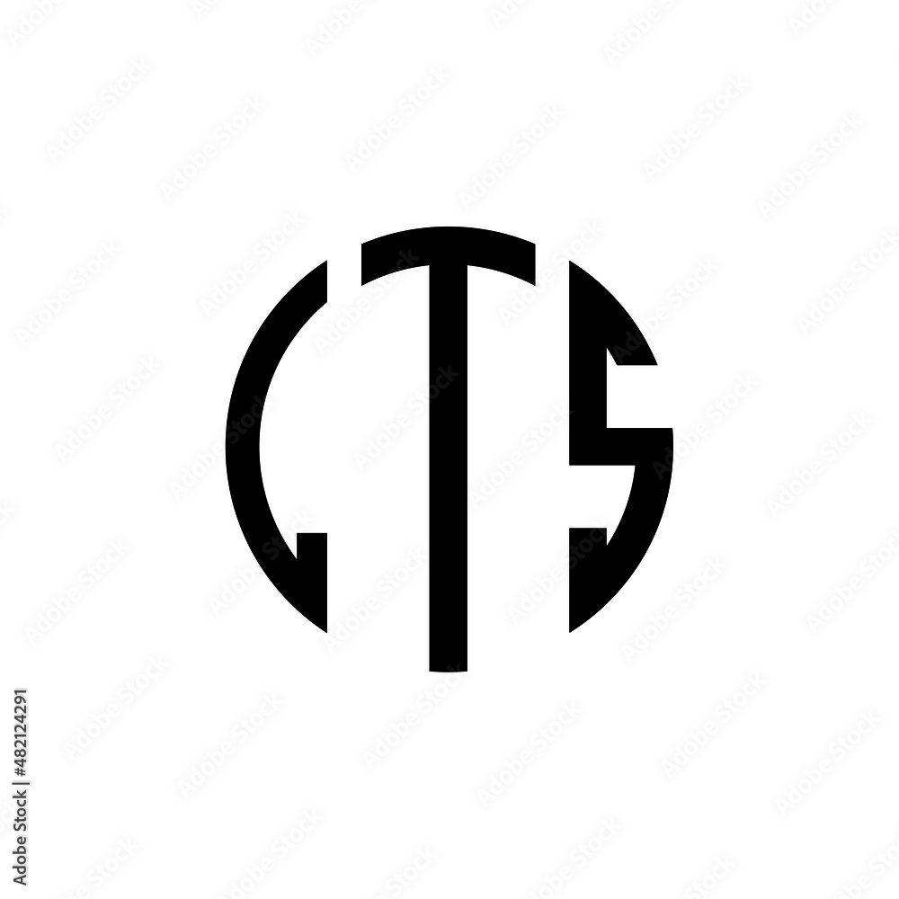 LTS letter logo design. LTS modern letter logo with black background ...