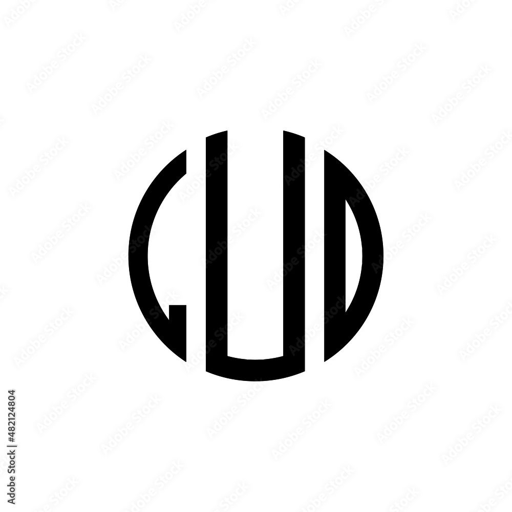 LUO letter logo design. LUO modern letter logo with black background ...