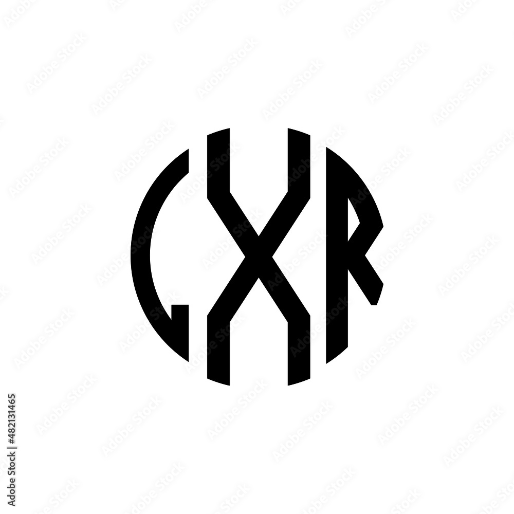 LXR letter logo design. LXR modern letter logo with black background ...