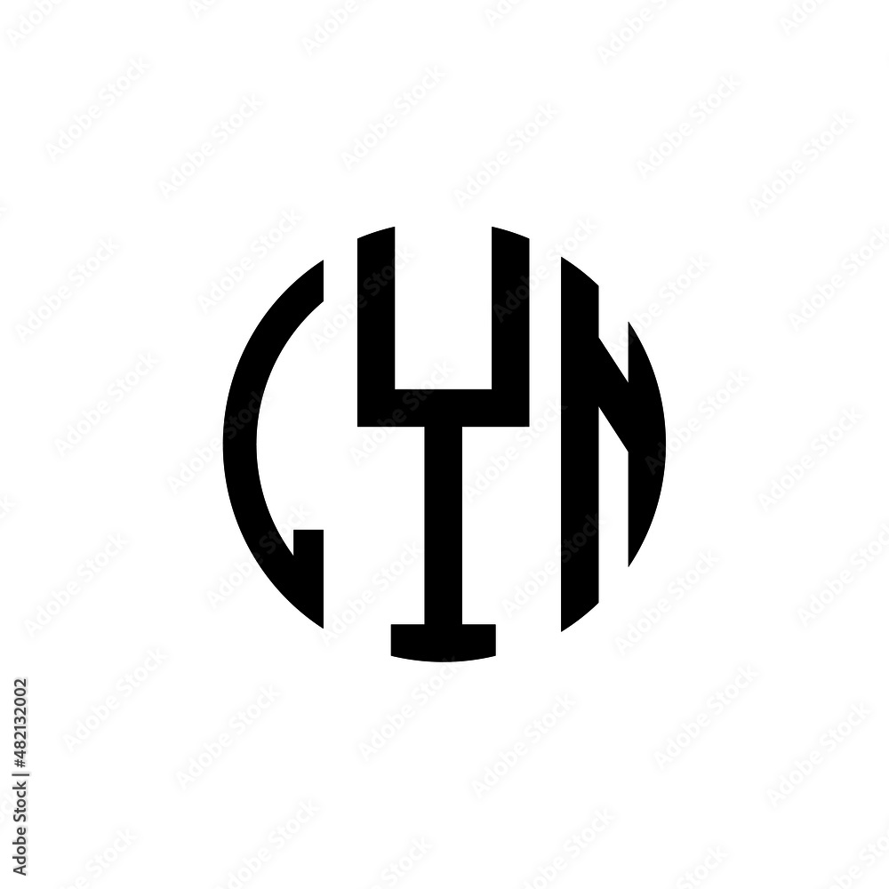 LYN letter logo design. LYN modern letter logo with black background ...