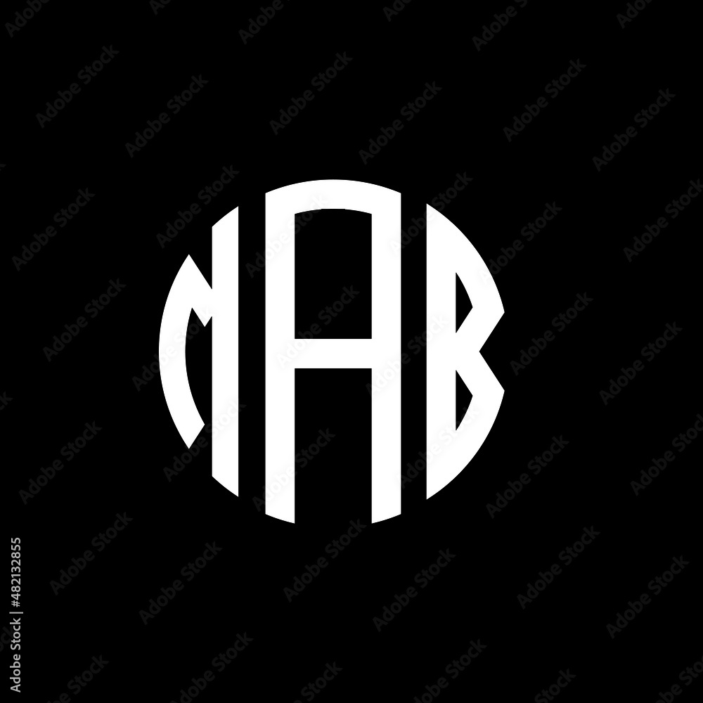 MAB letter logo design. MAB modern letter logo with black background ...