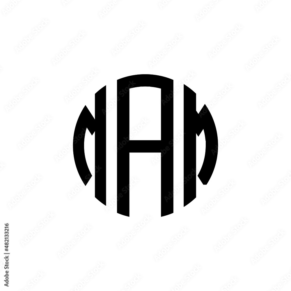 MAM letter logo design. MAM modern letter logo with black background ...