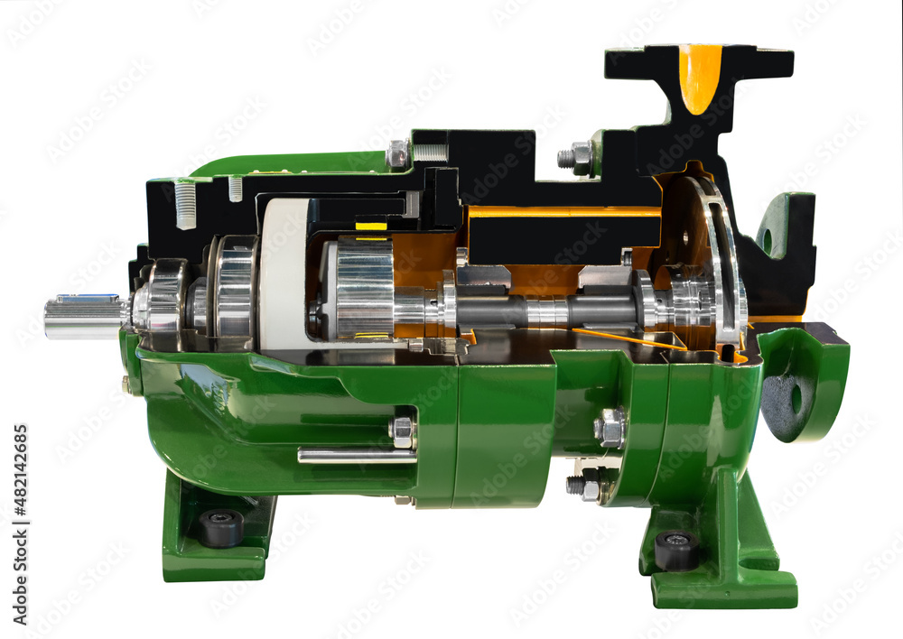 Centrifugal compressor for oil and gas industry. Cross section present ...