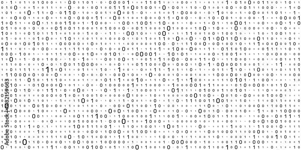 Vector streaming binary code background. Matrix background with numbers ...