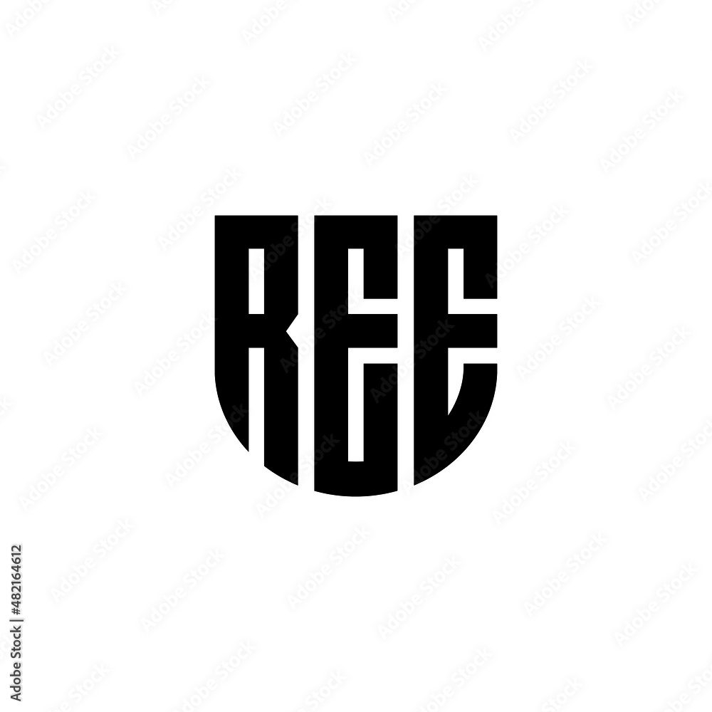REE letter logo design with white background in illustrator, vector ...