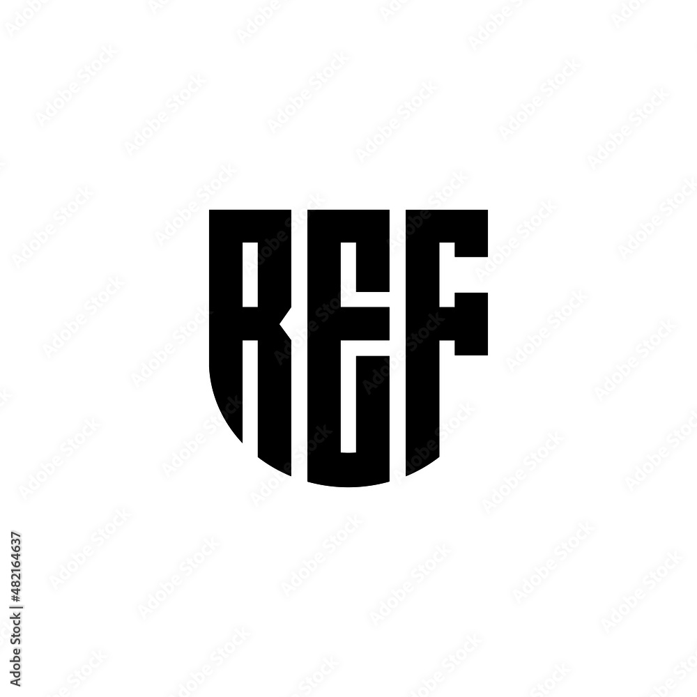 REF letter logo design with white background in illustrator, vector ...