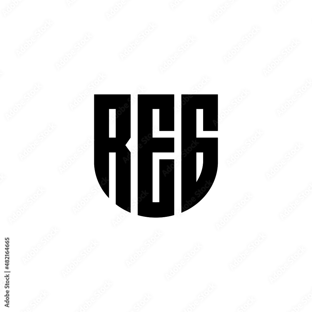 REG letter logo design with white background in illustrator, vector ...