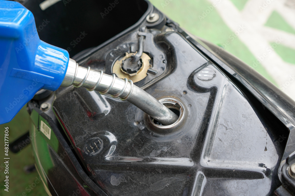 The process of filling fuel in the tank of a motor vehicle by using a ...