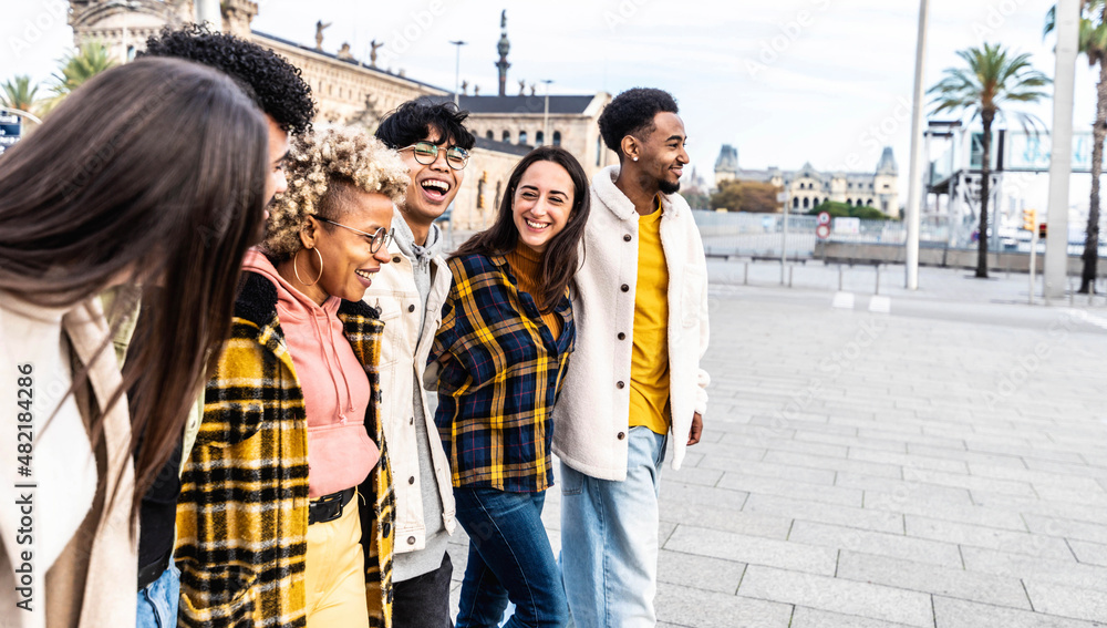 Group Of People Smiling Outside